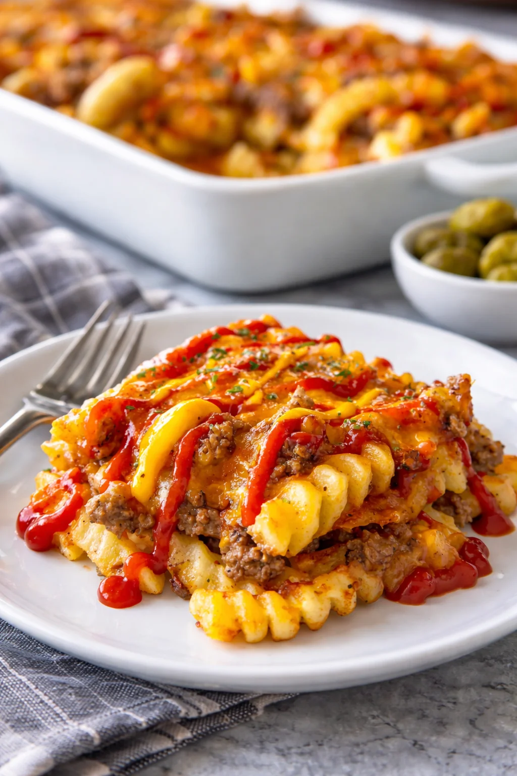 Cheeseburger French Fry Bake