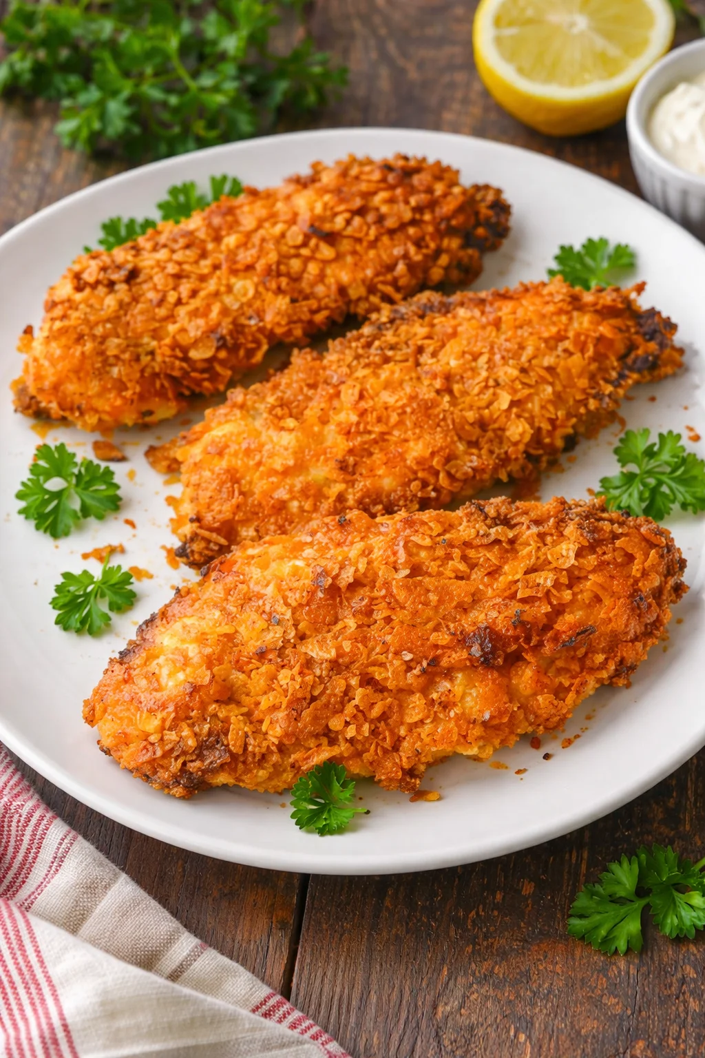 Crispy BBQ Chicken Tenders with Potato Chips